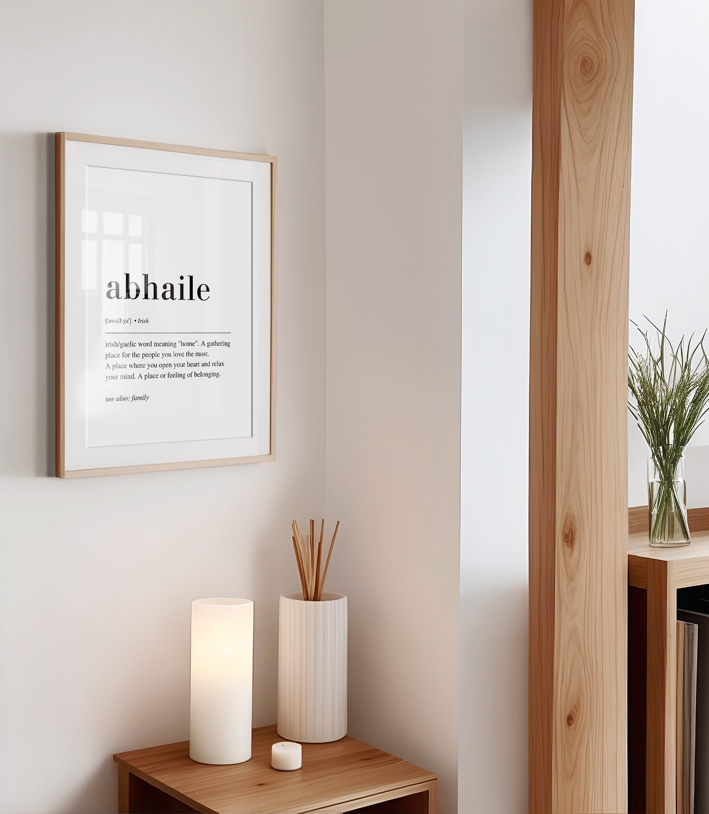 Abhaile Definition Print, Irish Print, Irish Home Decor, Ireland Print ...