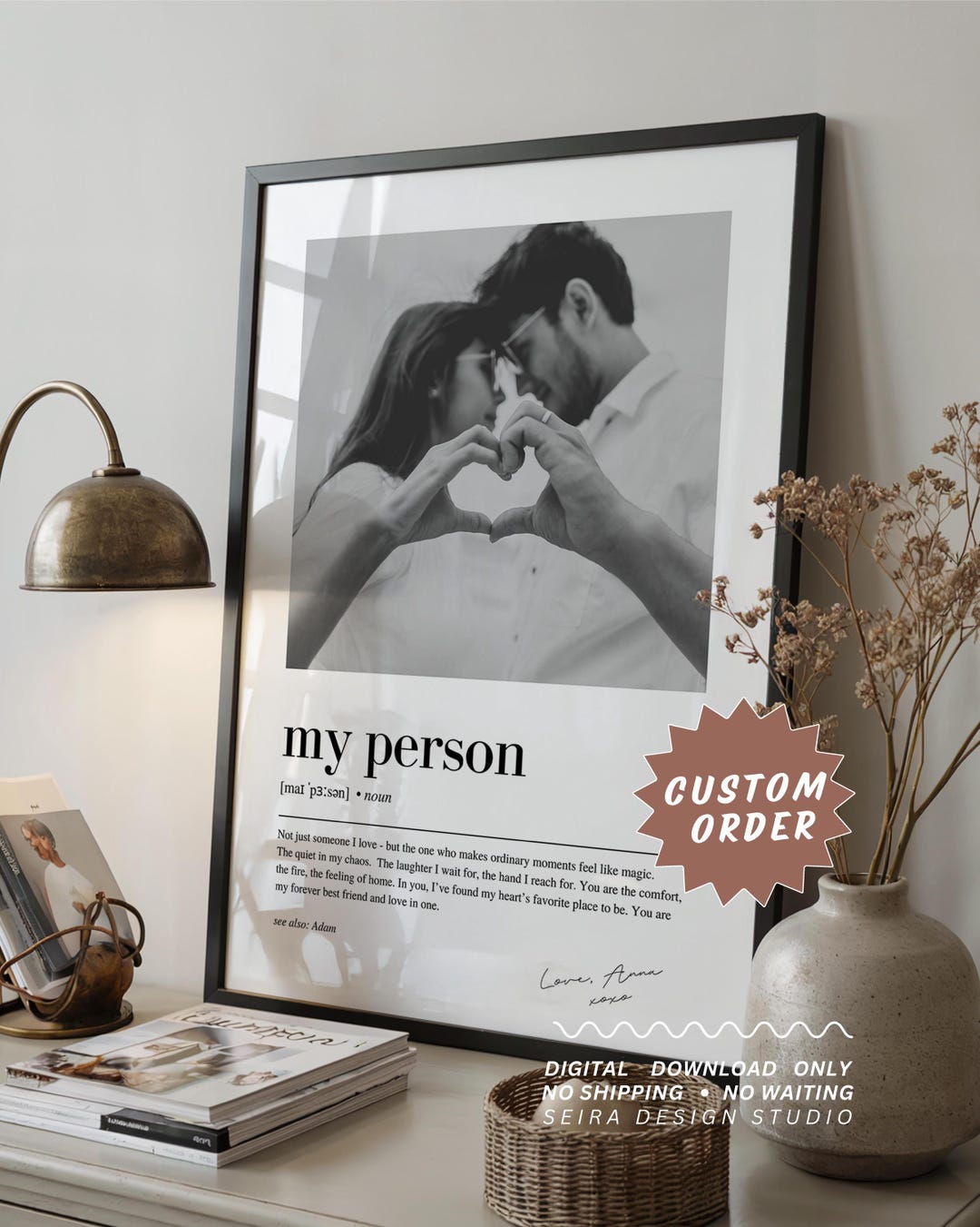 Personalized My Person Definition Print, Custom Print With Photo ...