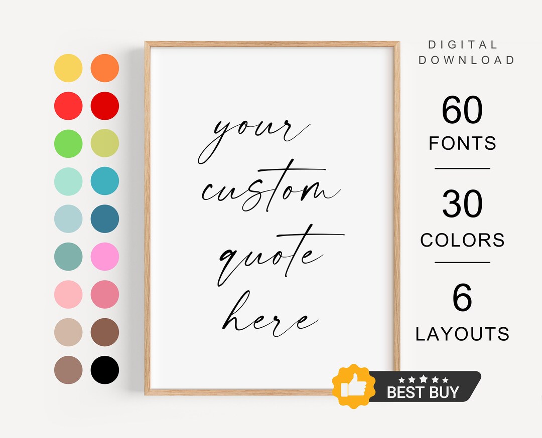 Downloadable Custom Quote Print, Custom Poster Print, Custom Quote Sign ...