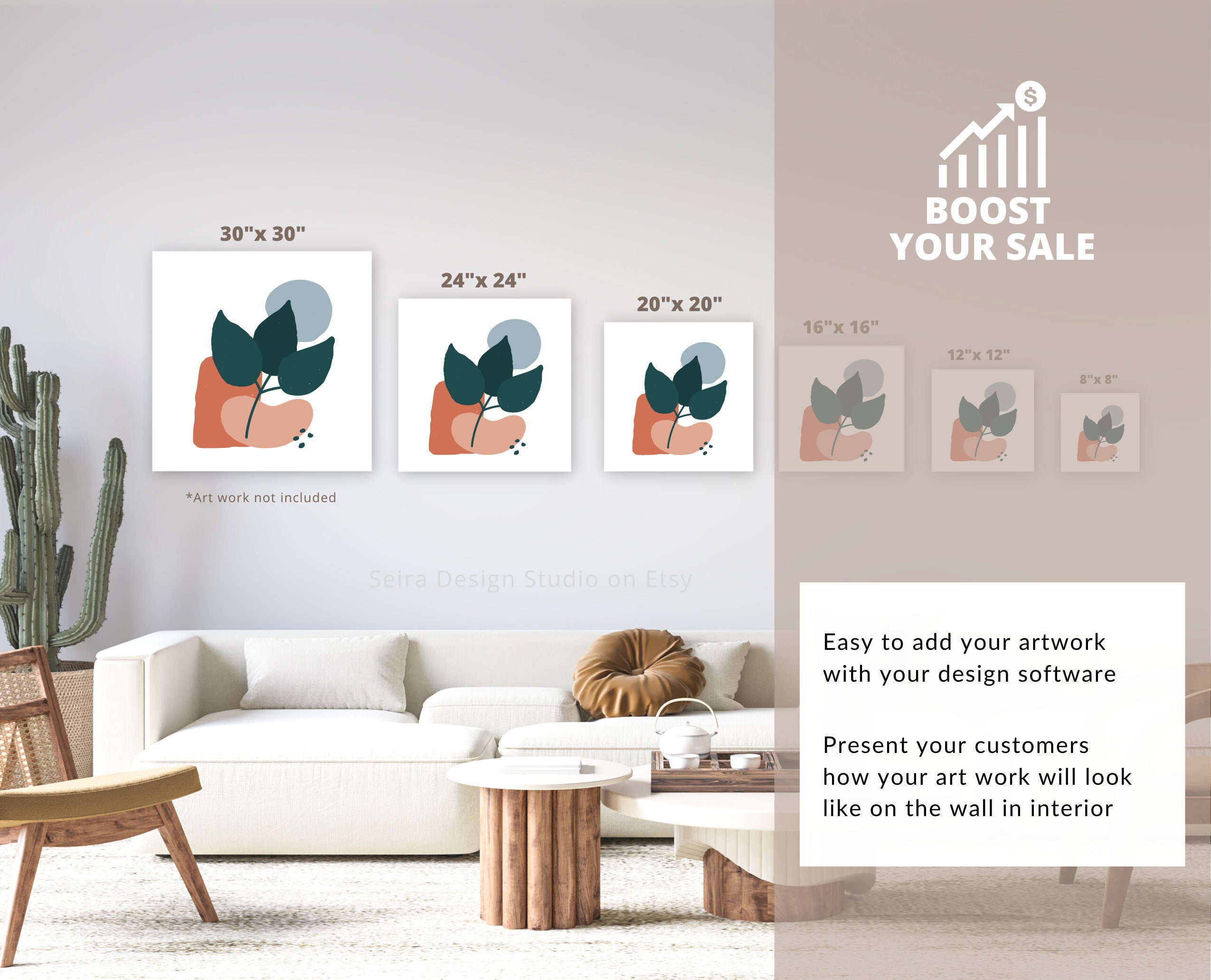 Wall Art Size Guide Square Frame Sizes Guide Canvas Size - Etsy Ireland