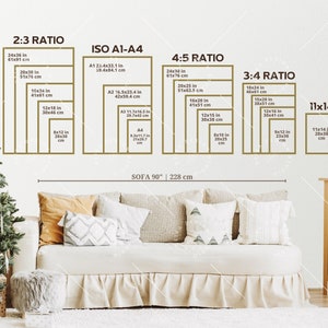 Wall Art Size Guide, Frame Size Guide, Print Size Guide, Comparison ...