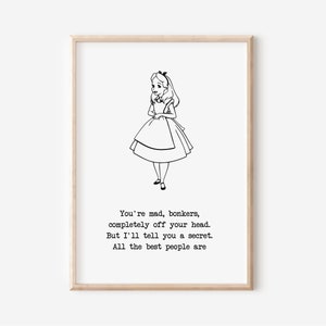 Alice in Wonderland Print, the Secret Alice, Lewis Carroll Wall Art ...