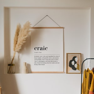 Craic, Craic Definition Print, Funny Print, North Ireland, Slang Print ...