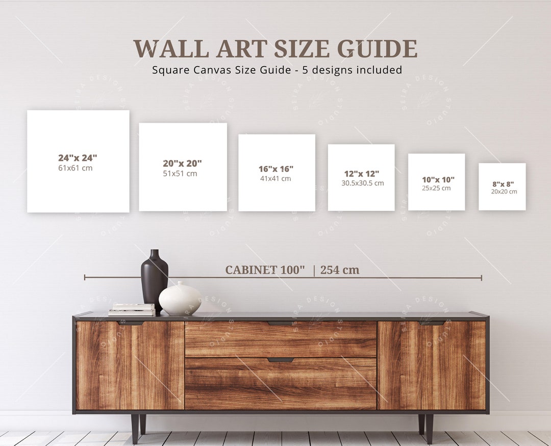 Wall Art Size Guide, Square Frame Sizes Guide, Canvas Size Guide ...