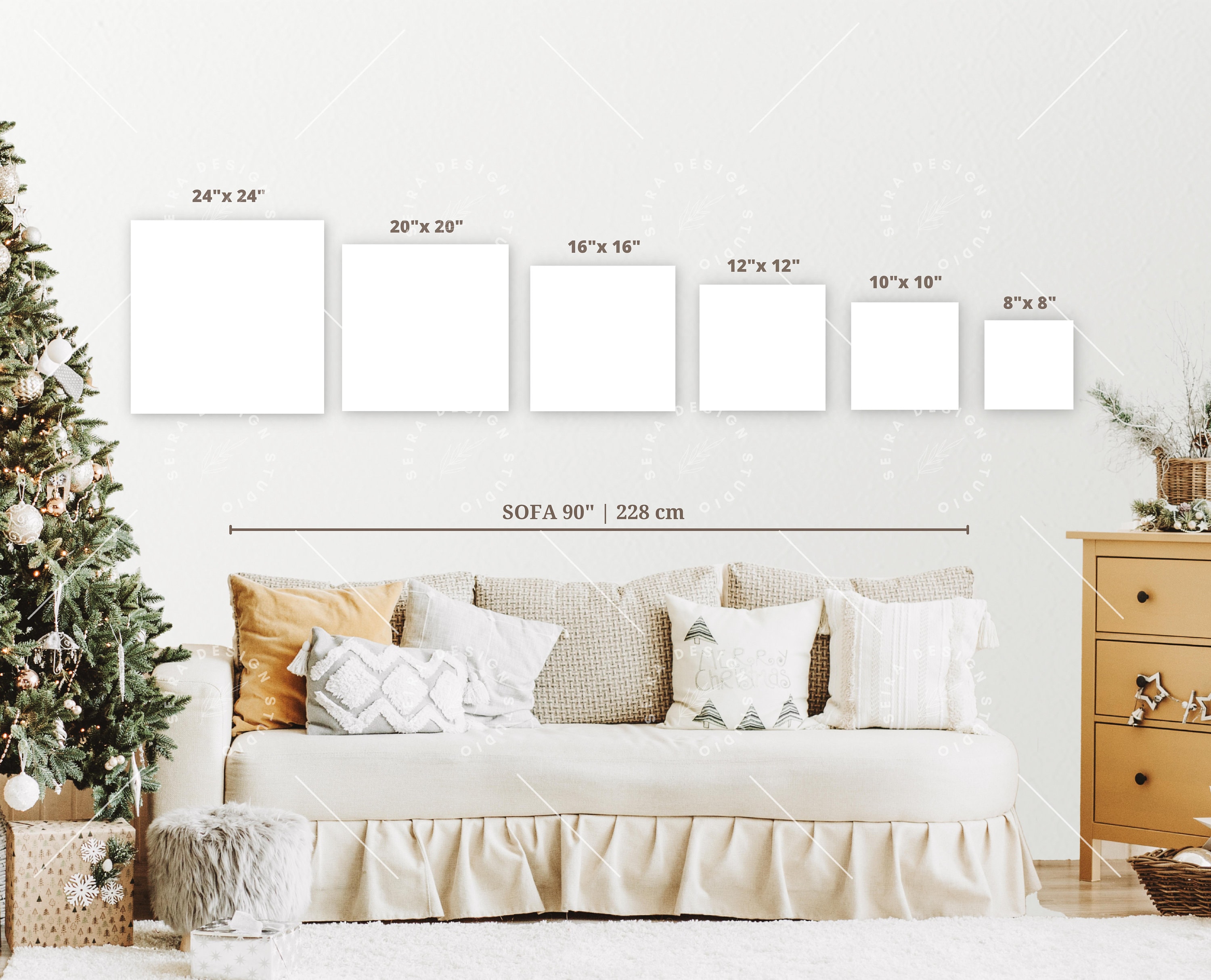 Wall Art Size Guide, Square Frame Sizes Guide, Canvas Size Guide ...
