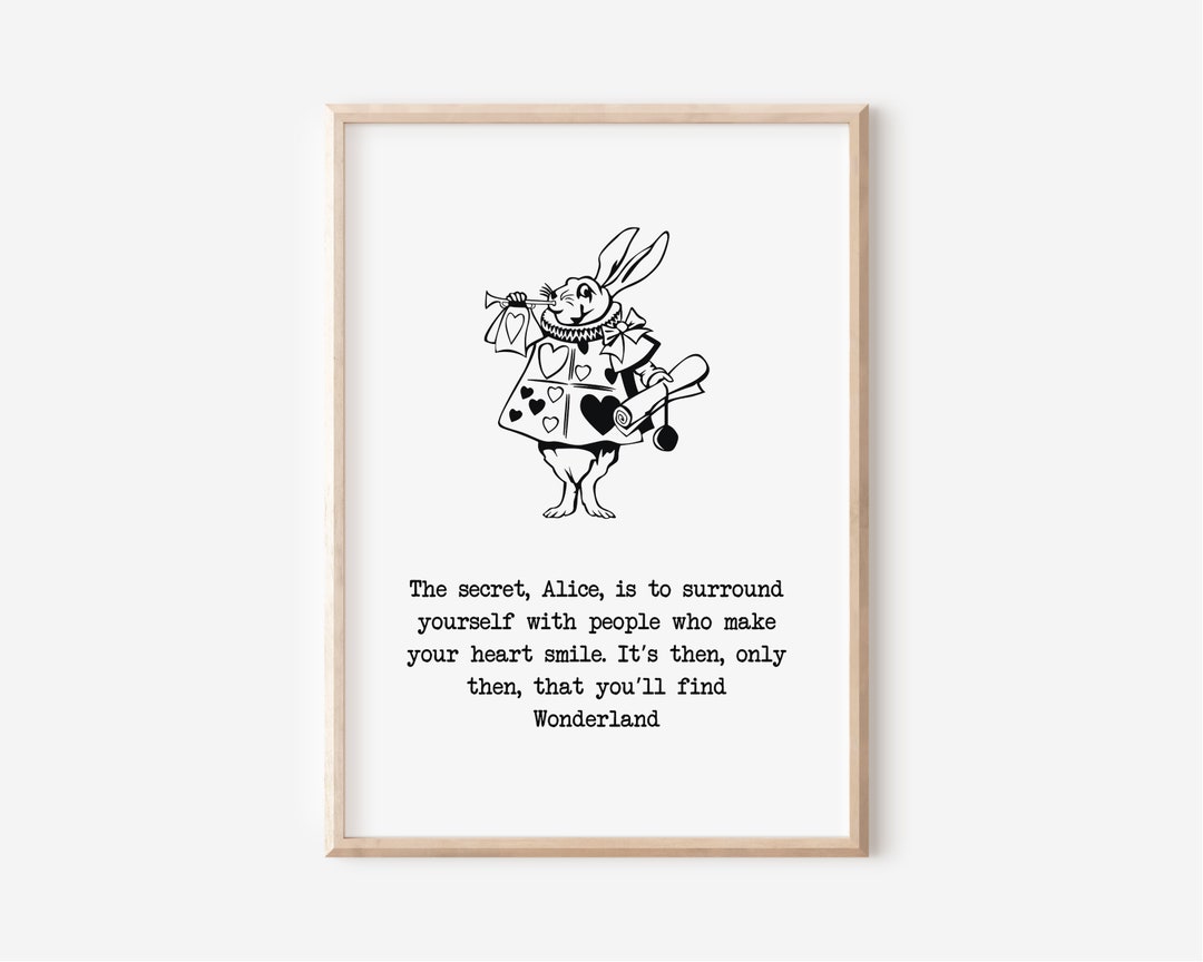 Alice in Wonderland Print, the Secret Alice, Lewis Carroll Wall Art ...
