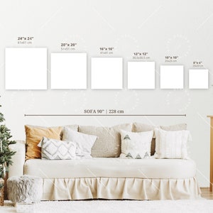 Wall Art Size Guide, Square Frame Sizes Guide, Canvas Size Guide ...