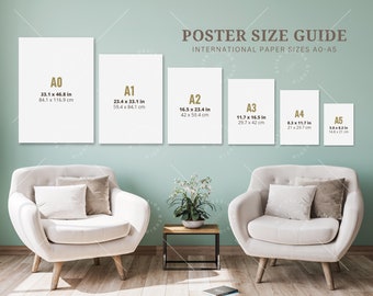 Wall Art Size Guide, Frame Size Guide, Poster Size Chart, Print Size ...