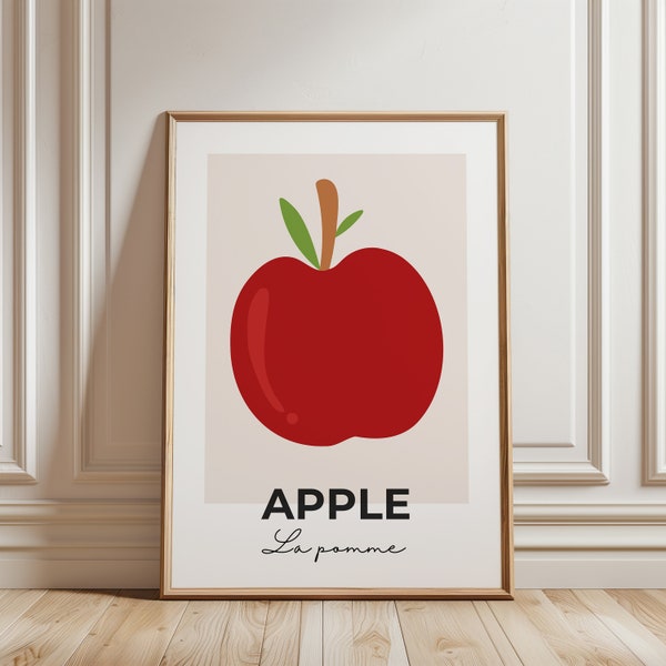 Apple Print - Etsy