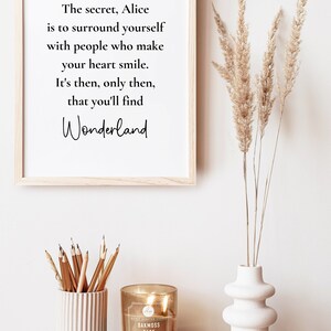 Alice in Wonderland Print, the Secret Alice, Lewis Carroll Wall Art ...