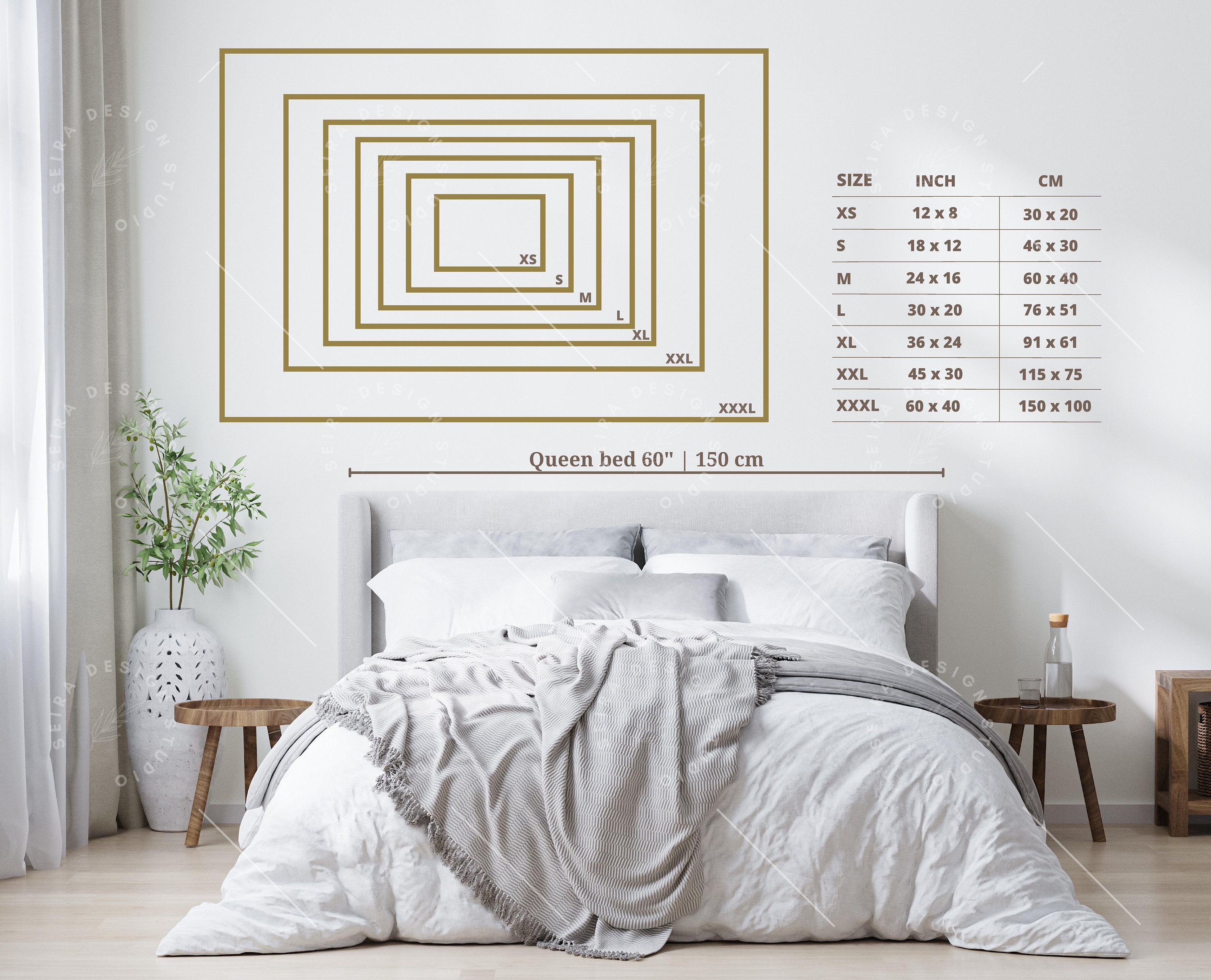 Big Sizes_wall Art Size Guide, Frame Size Guide, Print Size Guide ...