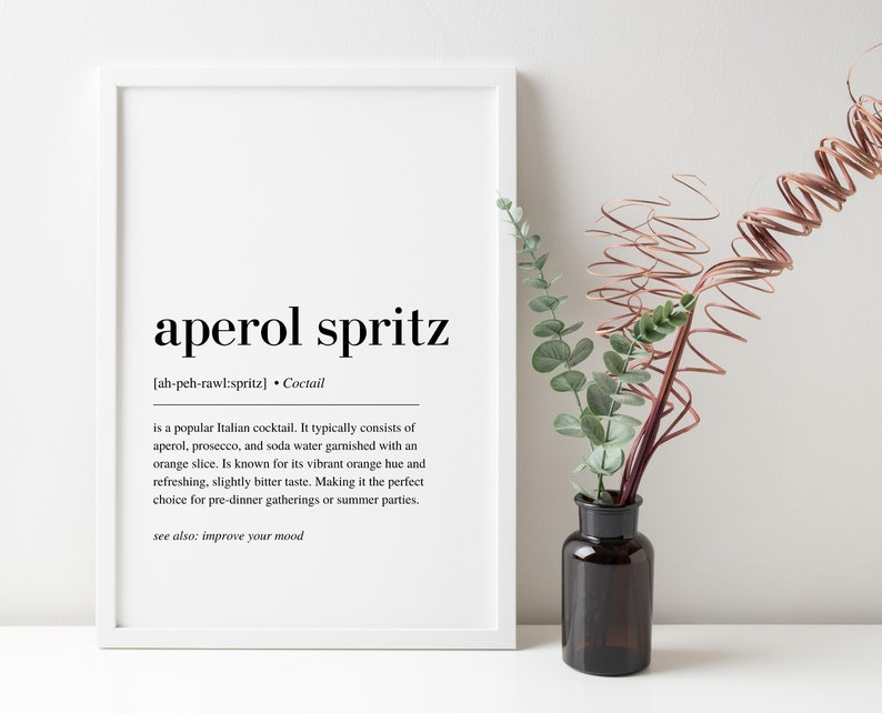Aperol Spritz Definition, Aperol Spritz Print, Aperol Spritz Poster ...