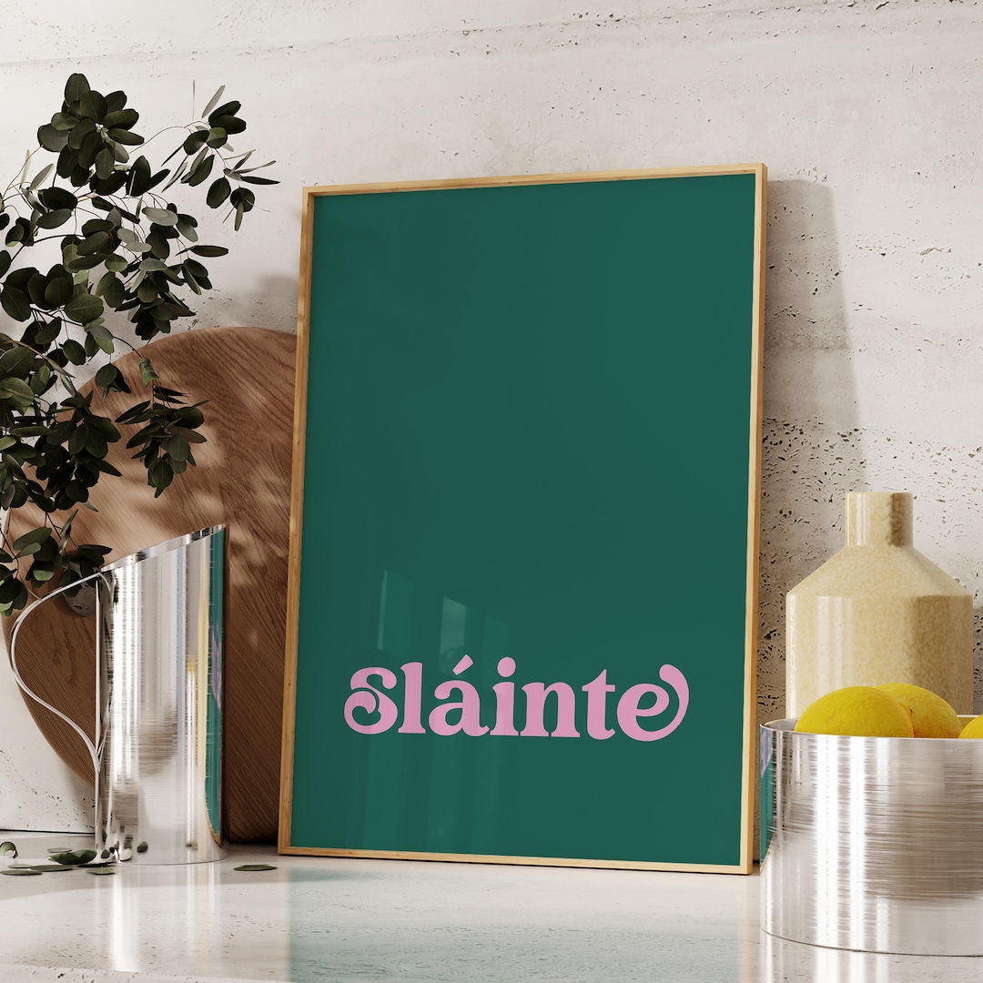 Slainte, Slainte Sign, Slainte Print, Irish Sayings, Bar Decor, Irish ...
