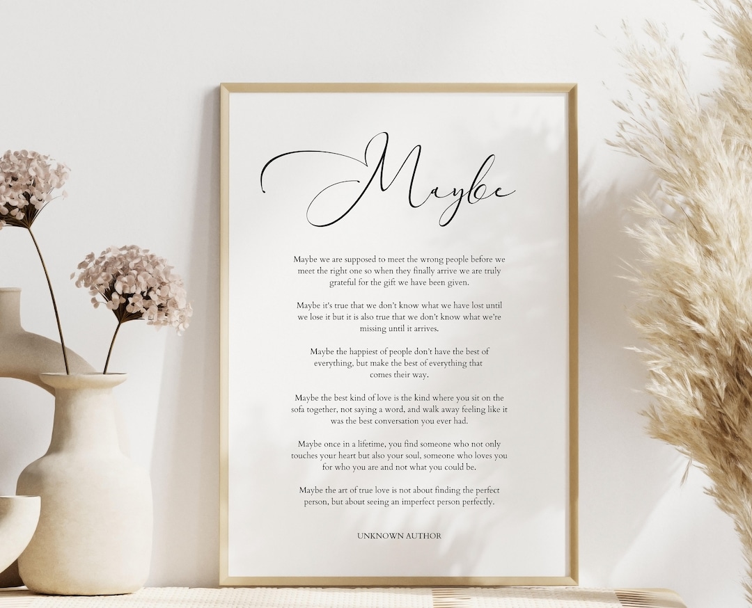 Maybe Poem, Wedding Gift, Lovers Poem, Love Poem, Soulmate Poems ...