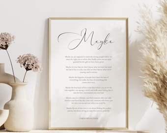 DIGITAL Print, Maybe Poem, Wedding Gift, Poem, Love Poem, Poems ...