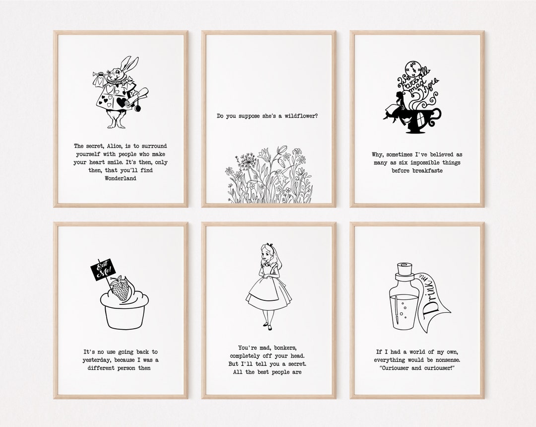 Alice in Wonderland Print, the Secret Alice, Lewis Carroll Wall Art ...