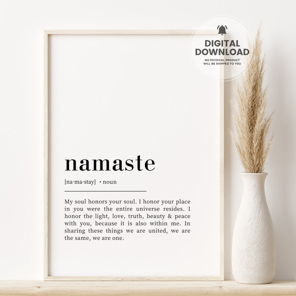 Namaste Poster - Etsy