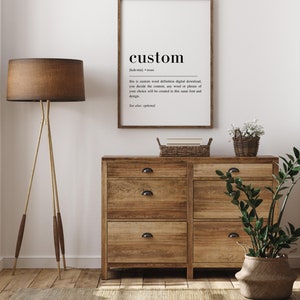 Custom Definition Print, Custom Definition Poster, Custom Quote Print ...
