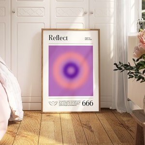 Angel Numbers Poster, 666 Print, Gradient Wall Art, Spiritual Print ...