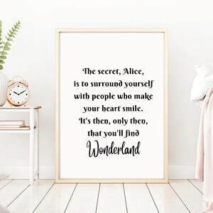 Alice in Wonderland Print the Secret Alice Lewis Carroll - Etsy