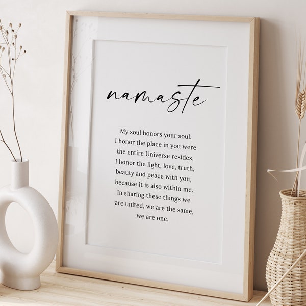 Namaste Sign - Etsy