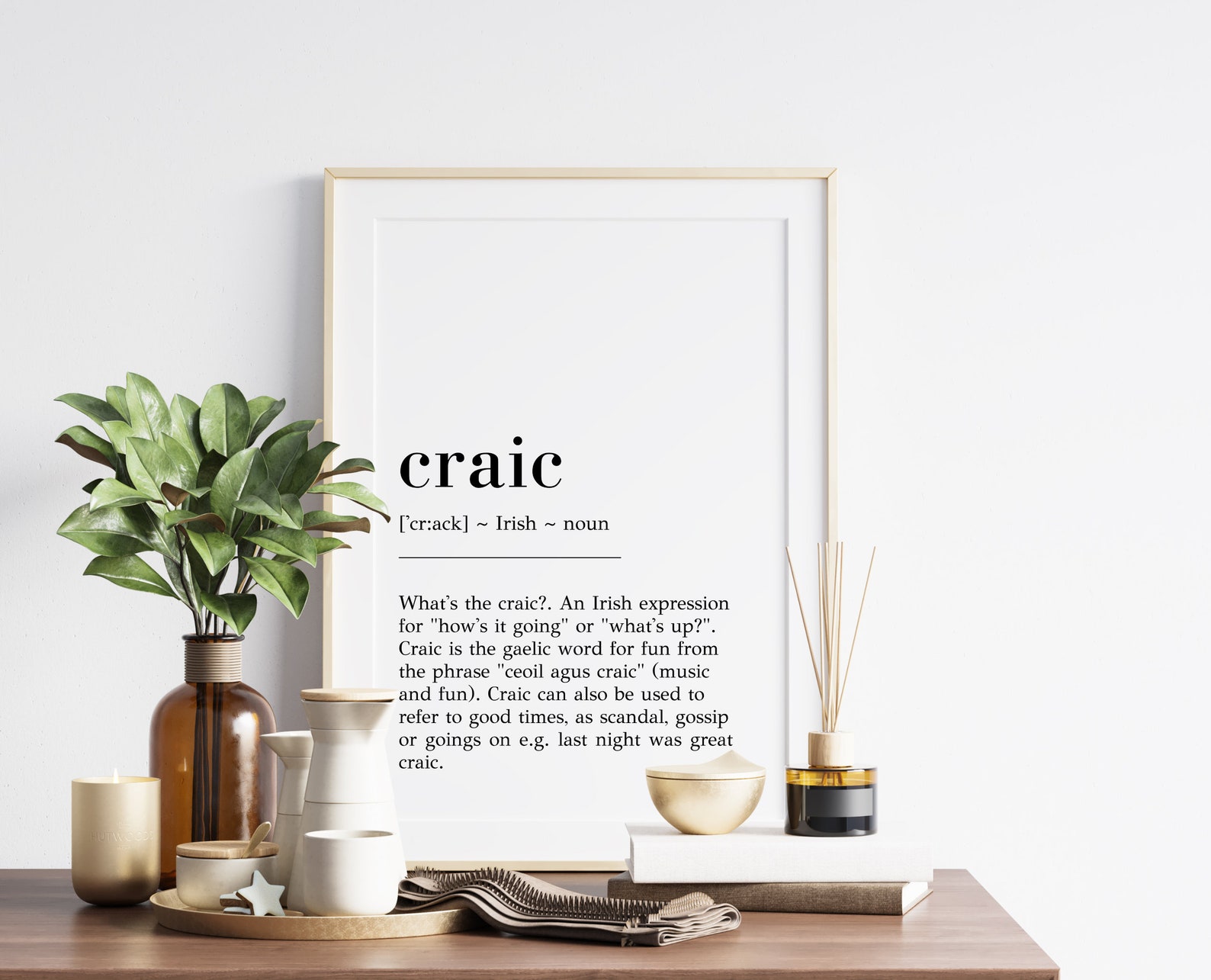 Craic Craic Definition Print Funny Print North Ireland - Etsy