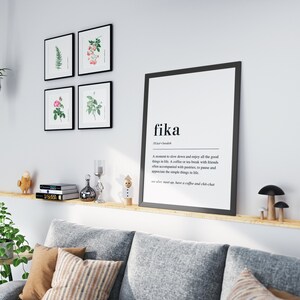 Fika Definition Print Fika Print Fika Sign Scandinavian - Etsy
