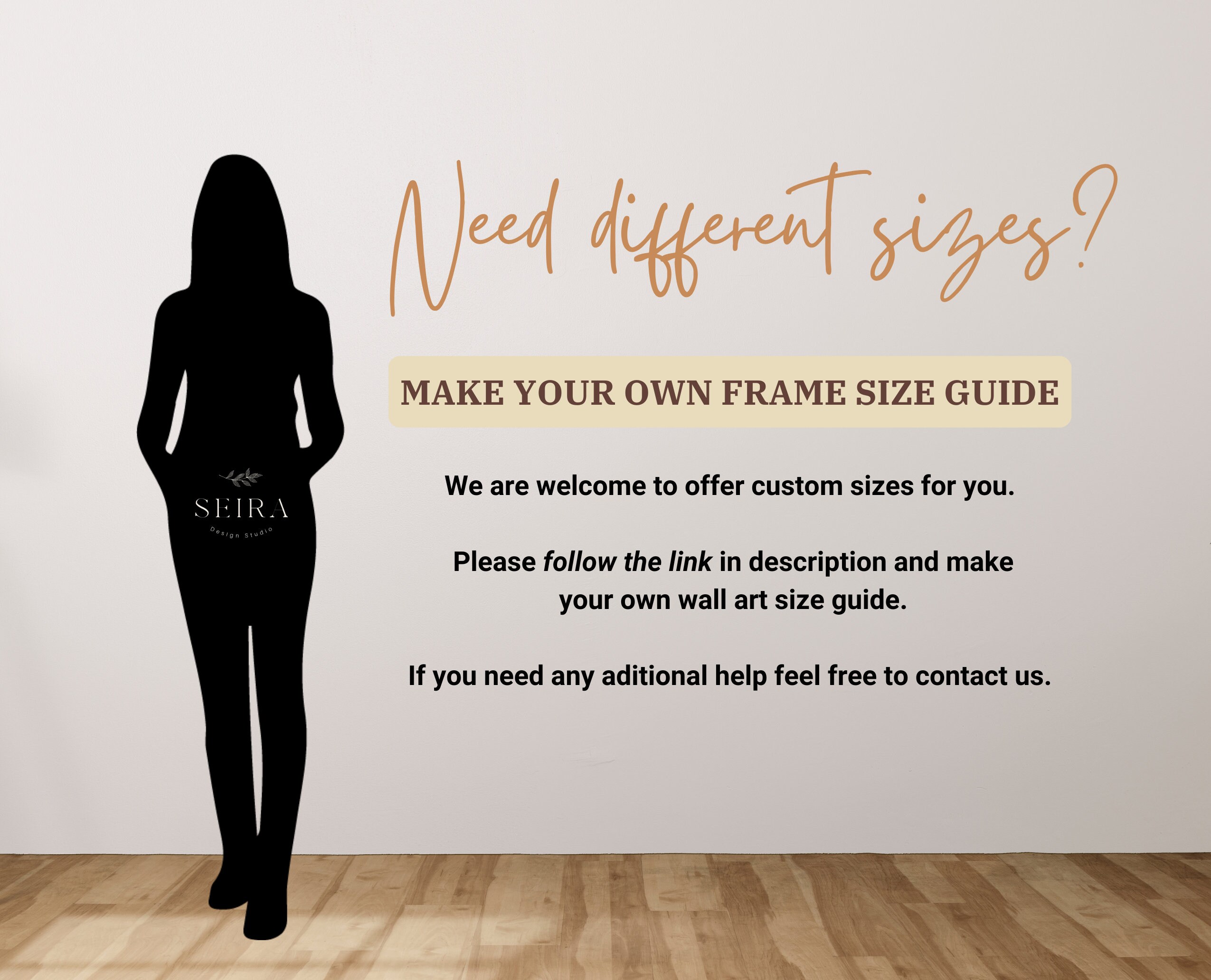 Wall Art Size Guide Frame Size Guide Print Size Guide - Etsy Ireland