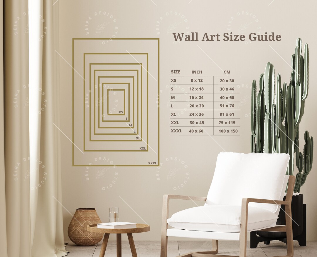 Big Sizes_wall Art Size Guide, Frame Size Guide, Print Size Guide ...