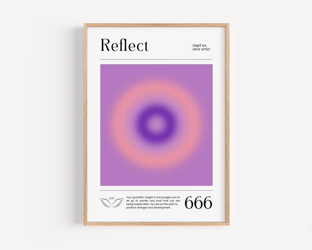 Angel Numbers Poster, 666 Print, Gradient Wall Art, Spiritual Print ...