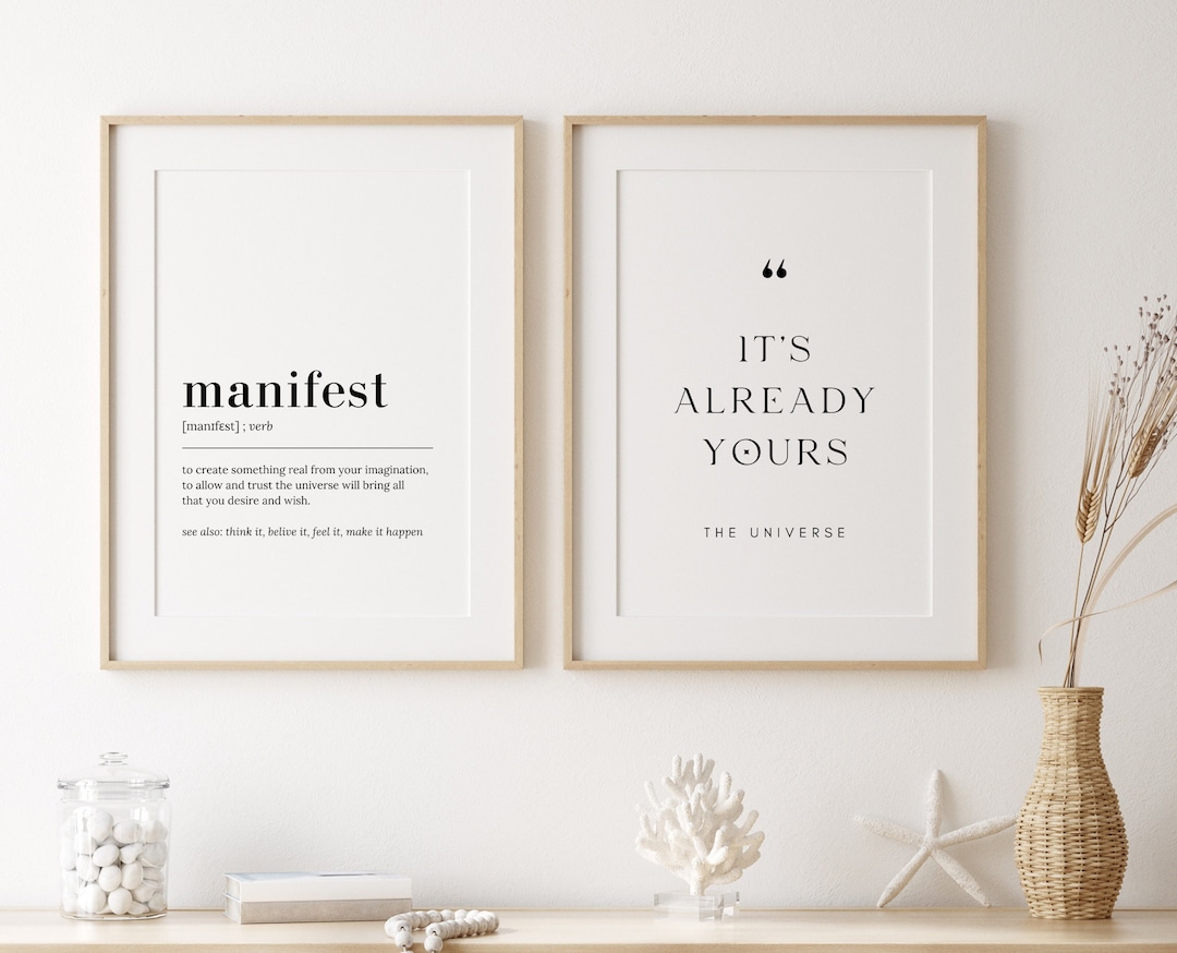 Manifest Definition Print, Manifest Poster, Manifest Print, Law of ...