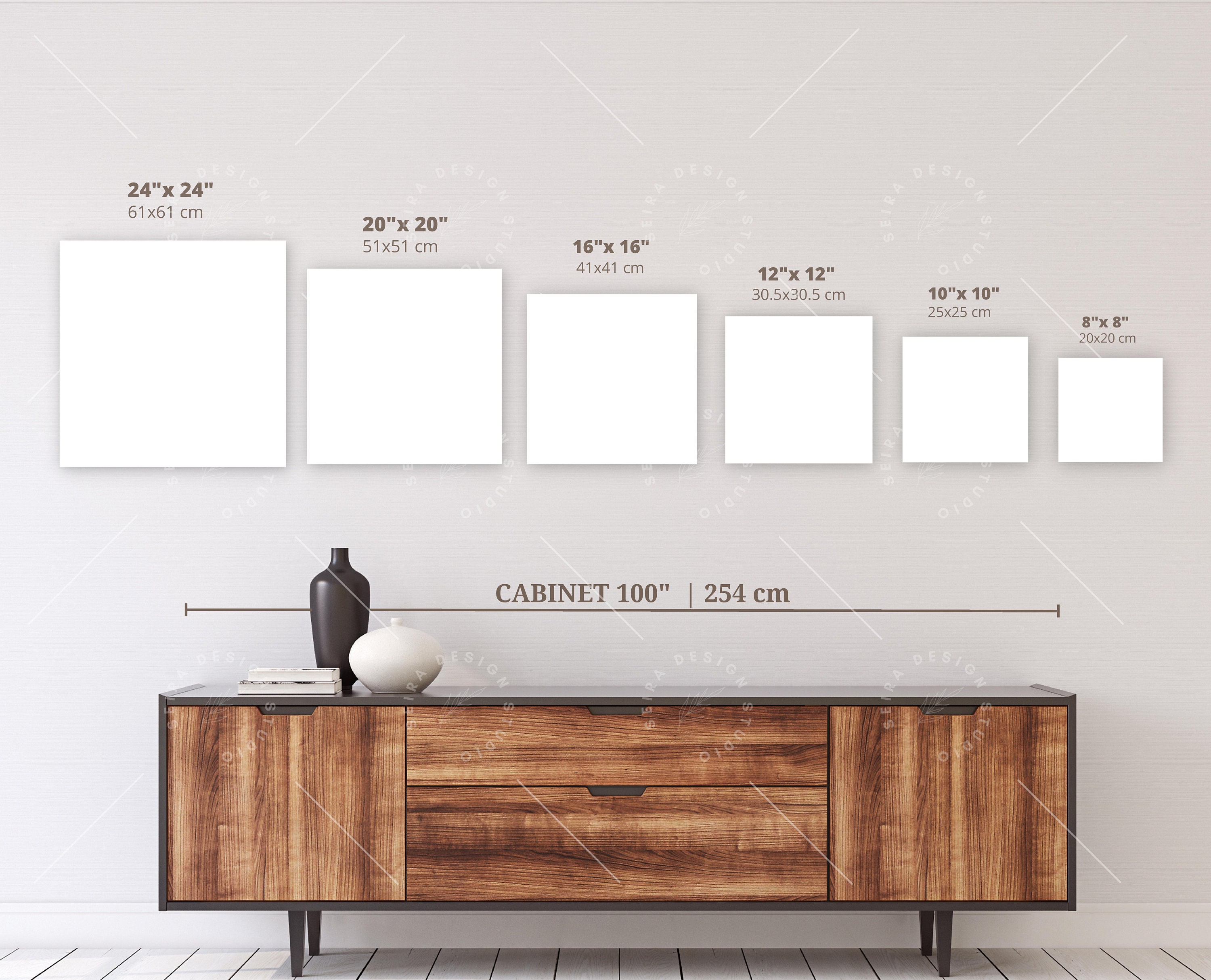 Wall Art Size Guide, Square Frame Sizes Guide, Canvas Size Guide ...