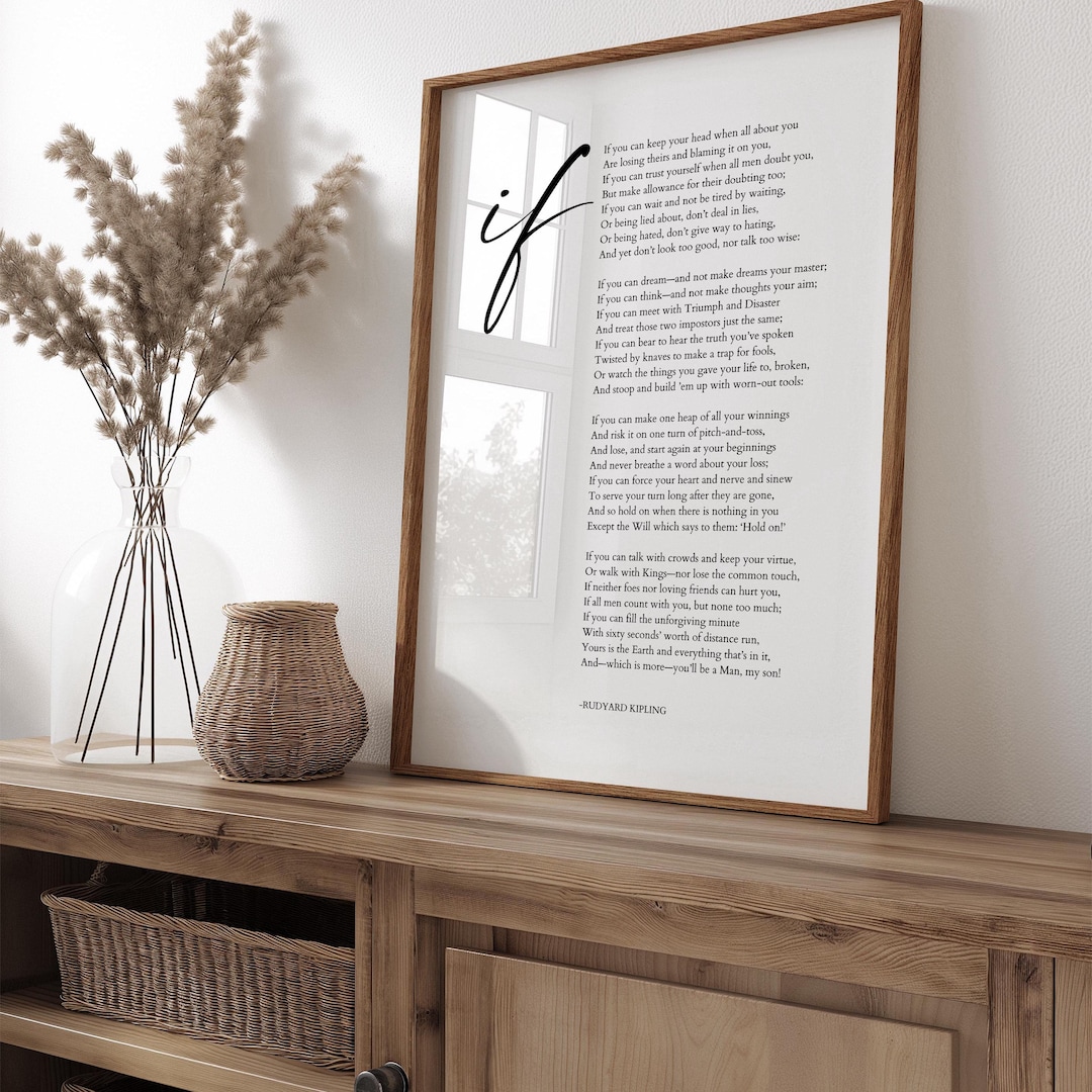 Rudyard Kipling Poem, If Rudyard Kipling Poetry, If Rudyard Kipling ...
