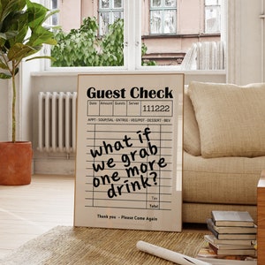 Blank Guest Check List, Guest Check Print, Guest Check Mockup ...