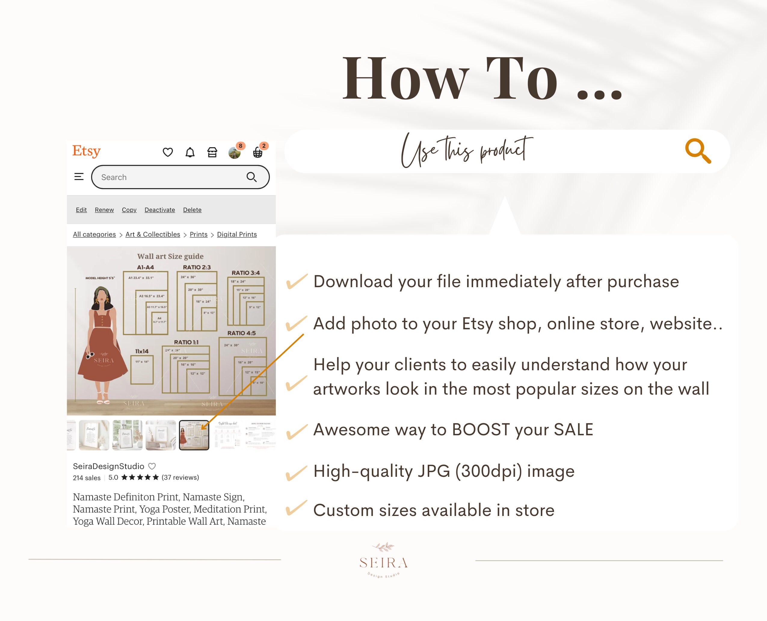 Wall Art Size Guide Frame Size Guide Print Size Guide - Etsy UK