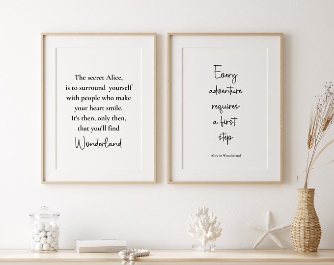 Alice in Wonderland find Wonderland Quote. Book Quotes, Wall Art, Home ...