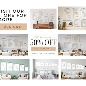 Landscape Wall Art Size Guide, Standard Frame Sizes Guide, Living Room ...