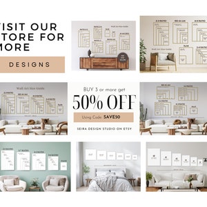 Wall Art Size Guide, Standard Frame Sizes Guide, Living Room Frame ...