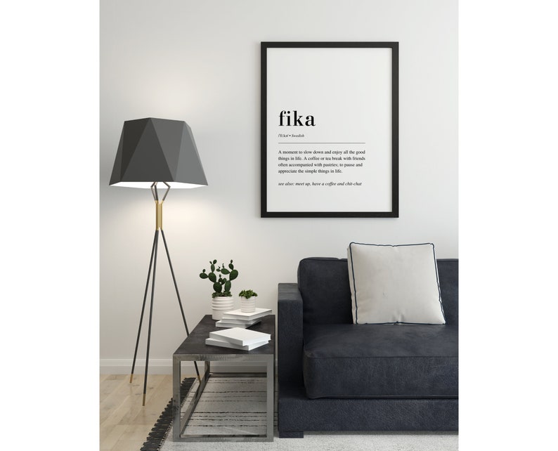 Fika Definition Print Fika Print Fika Sign Scandinavian - Etsy
