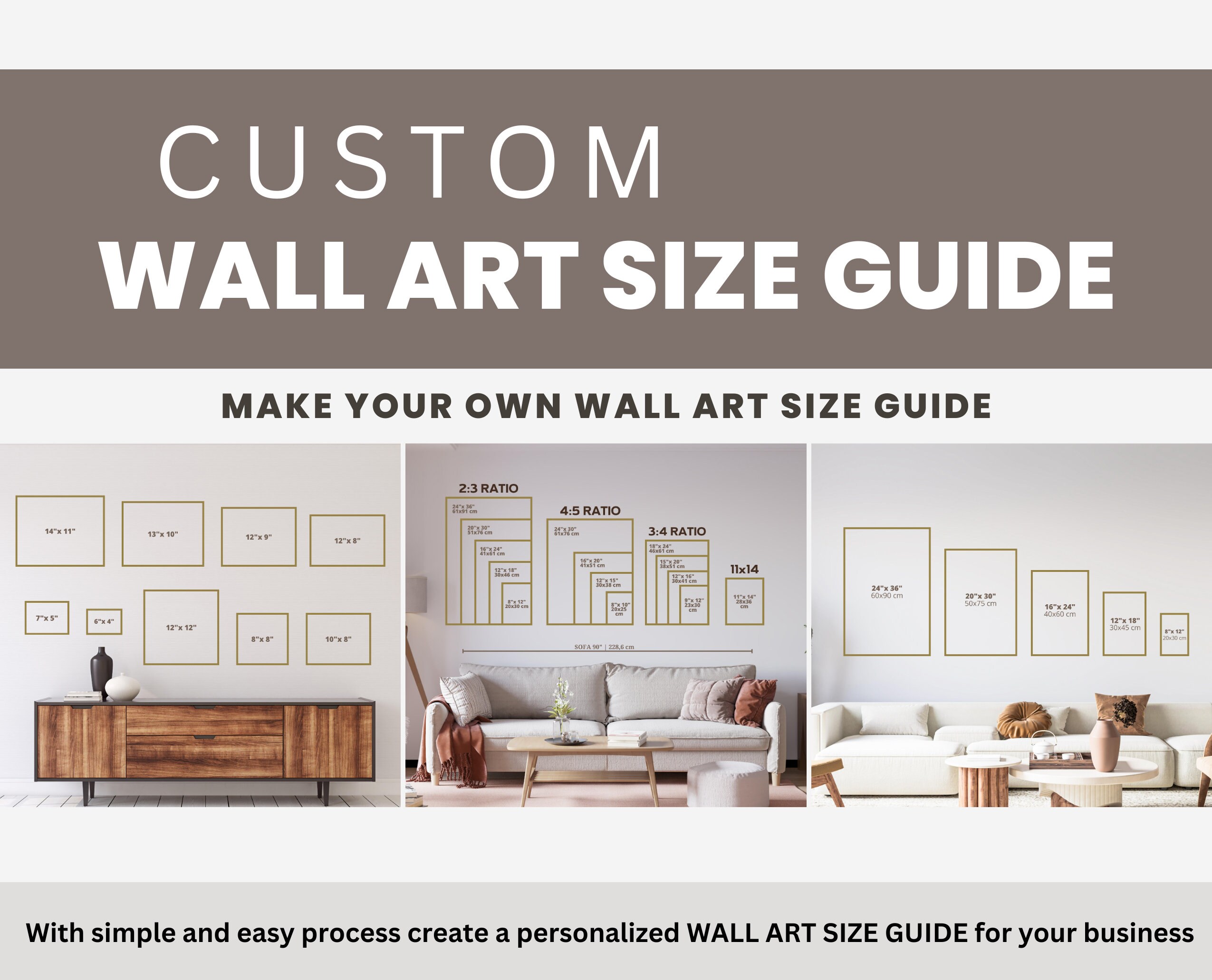 Custom Wall Art Size Guide Wall Art Size Guide Poster Size - Etsy Canada