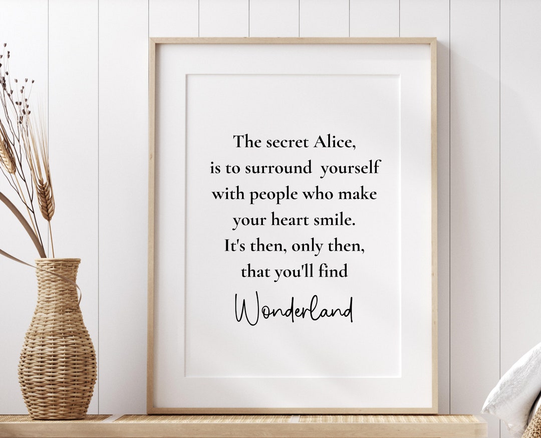 Alice in Wonderland Print, the Secret Alice, Lewis Carroll Wall Art ...