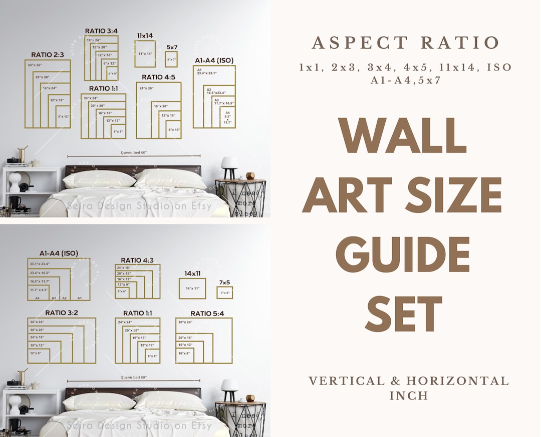 Wall Art Size Guide, Frame Size Guide, Poster Size Chart, Comparison ...