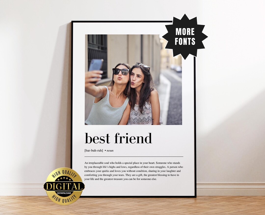 Personalised Best Friend Definition Print, Custom Poster, Best Friend ...