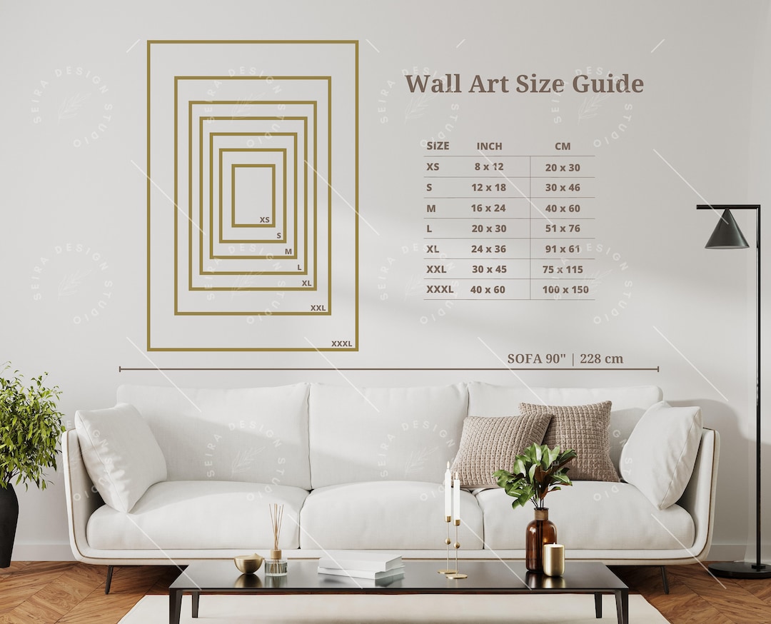 Big Sizes_wall Art Size Guide, Frame Size Guide, Print Size Guide ...