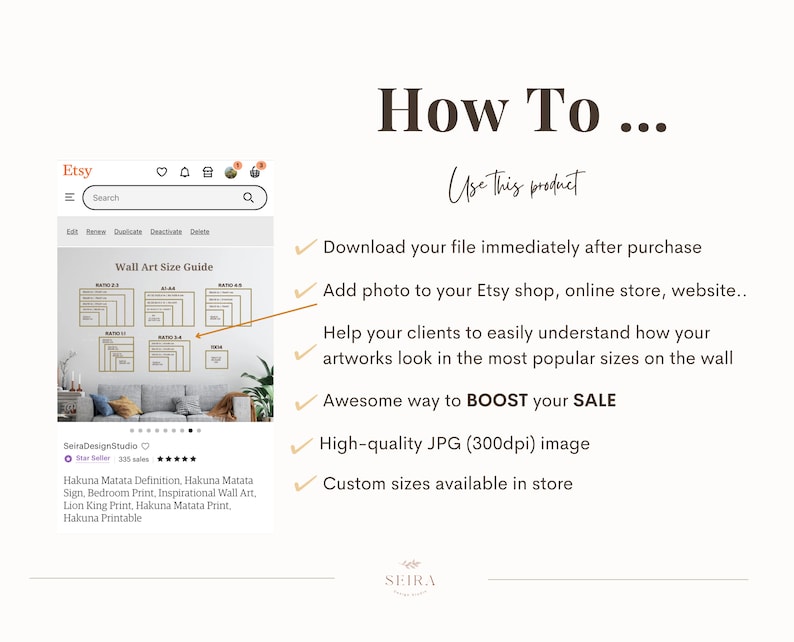 Landscape Wall Art Size Guide Standard Frame Sizes Guide - Etsy