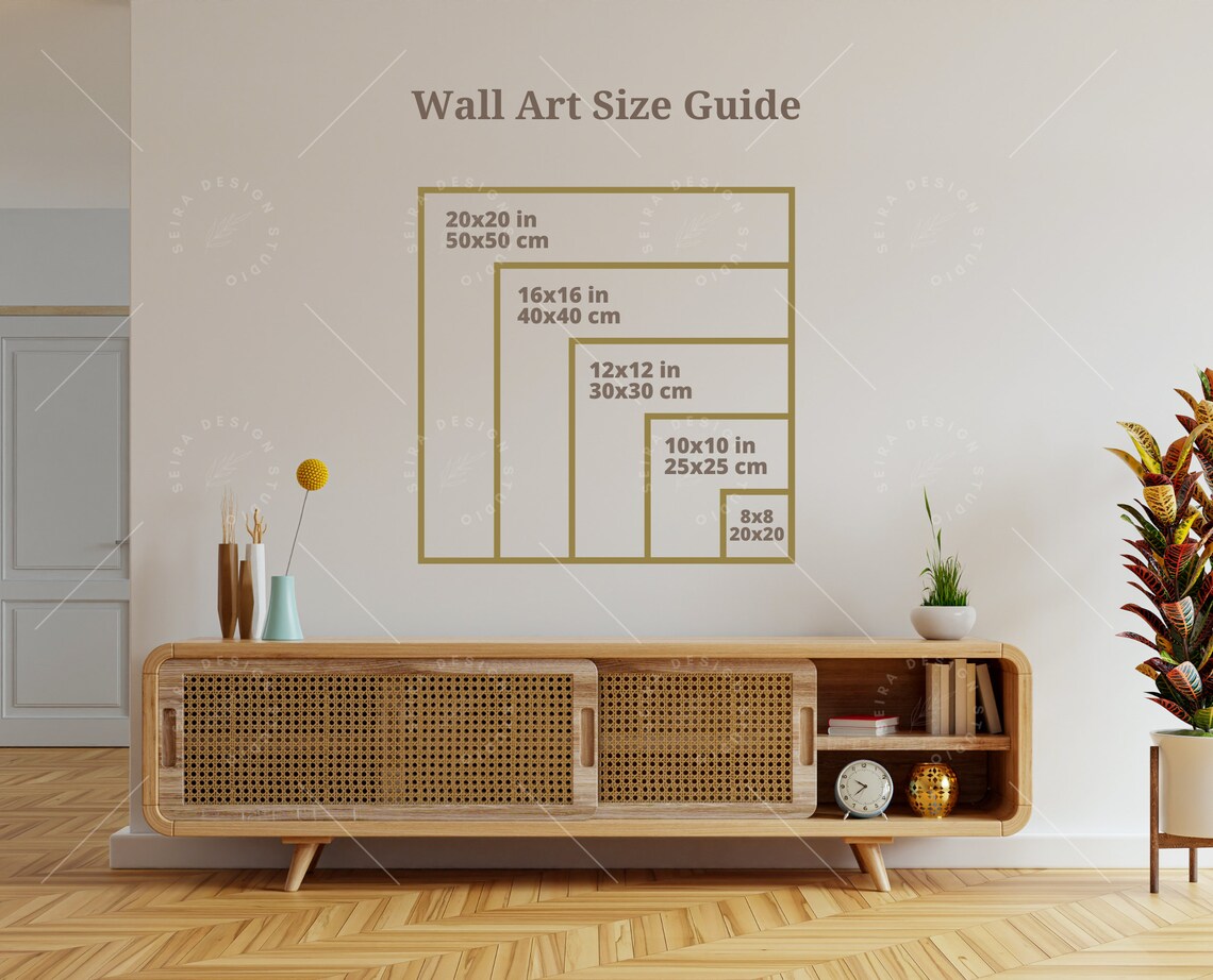 Wall Art Size Guide Standard Frame Sizes Guide Living Room - Etsy Ireland