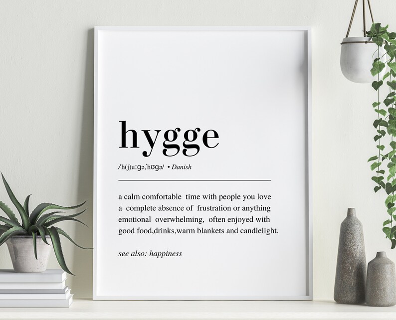 Hygge Definition Print Hygge Decor Hygge Print Scandinavian - Etsy