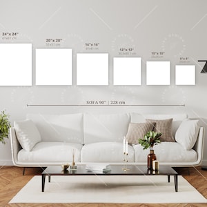 Wall Art Size Guide, Square Frame Sizes Guide, Canvas Size Guide ...