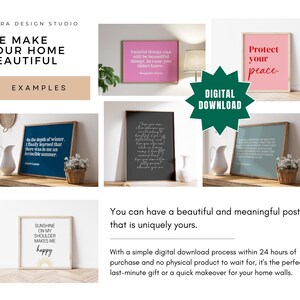 Downloadable Custom Quote Print, Custom Poster Print, Custom Quote Sign ...