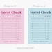 Blank Guest Check List, Guest Check Print, Guest Check Mockup ...